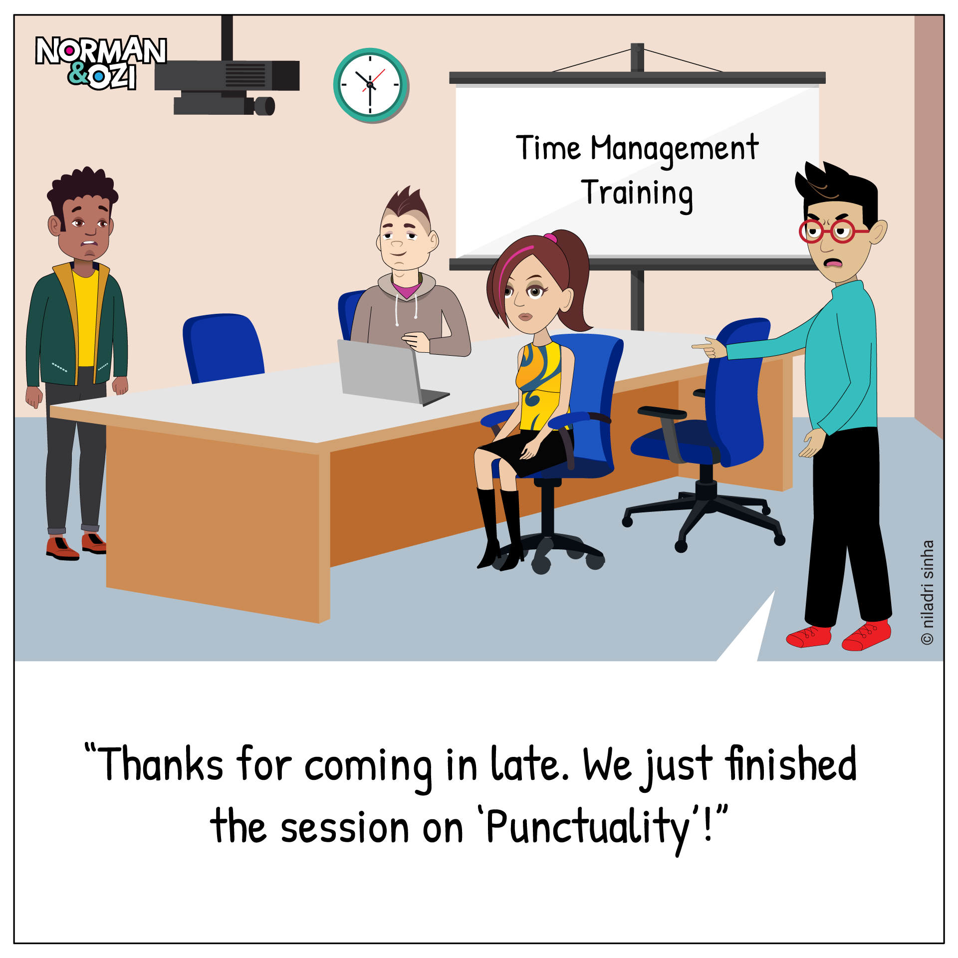 Late for Work Cartoons, Office Late Coming Comics and Memes