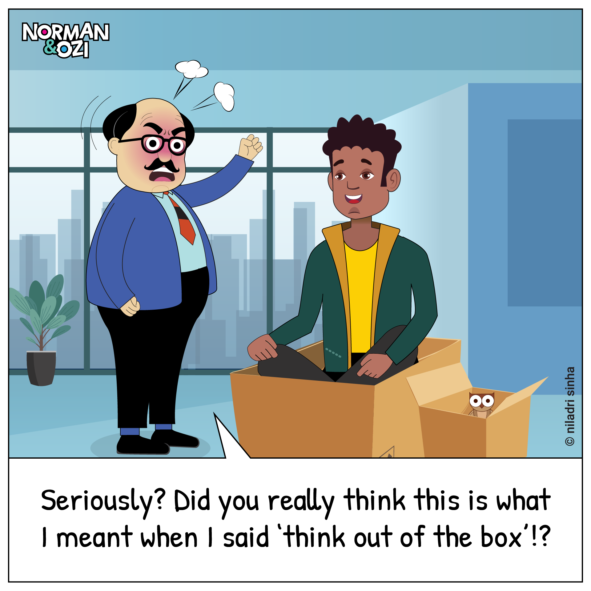 Nathan is 'Thinking Out of the Box.' - Norman and Ozi