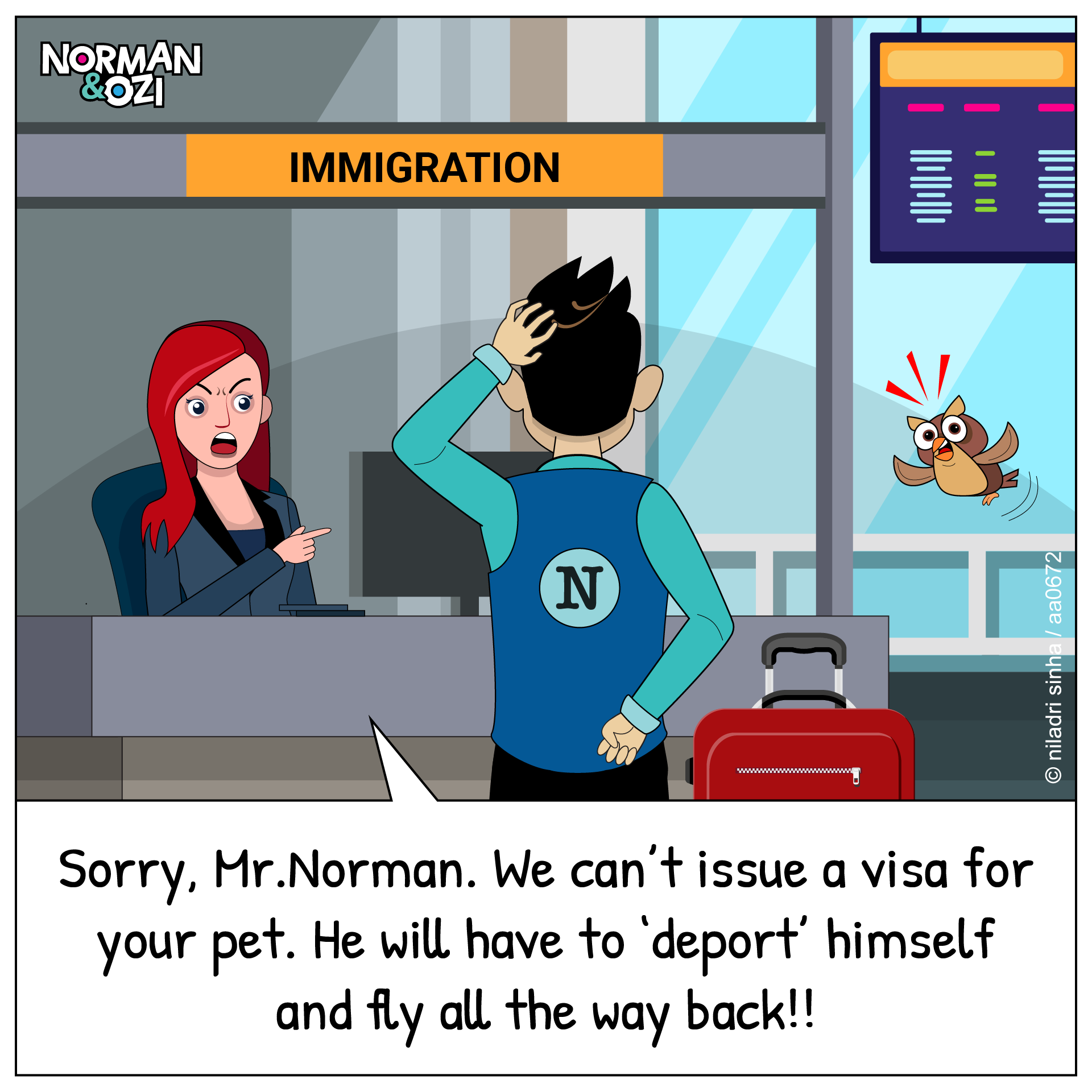 Tough immigration policies for Ozi?🦉 - Norman and Ozi