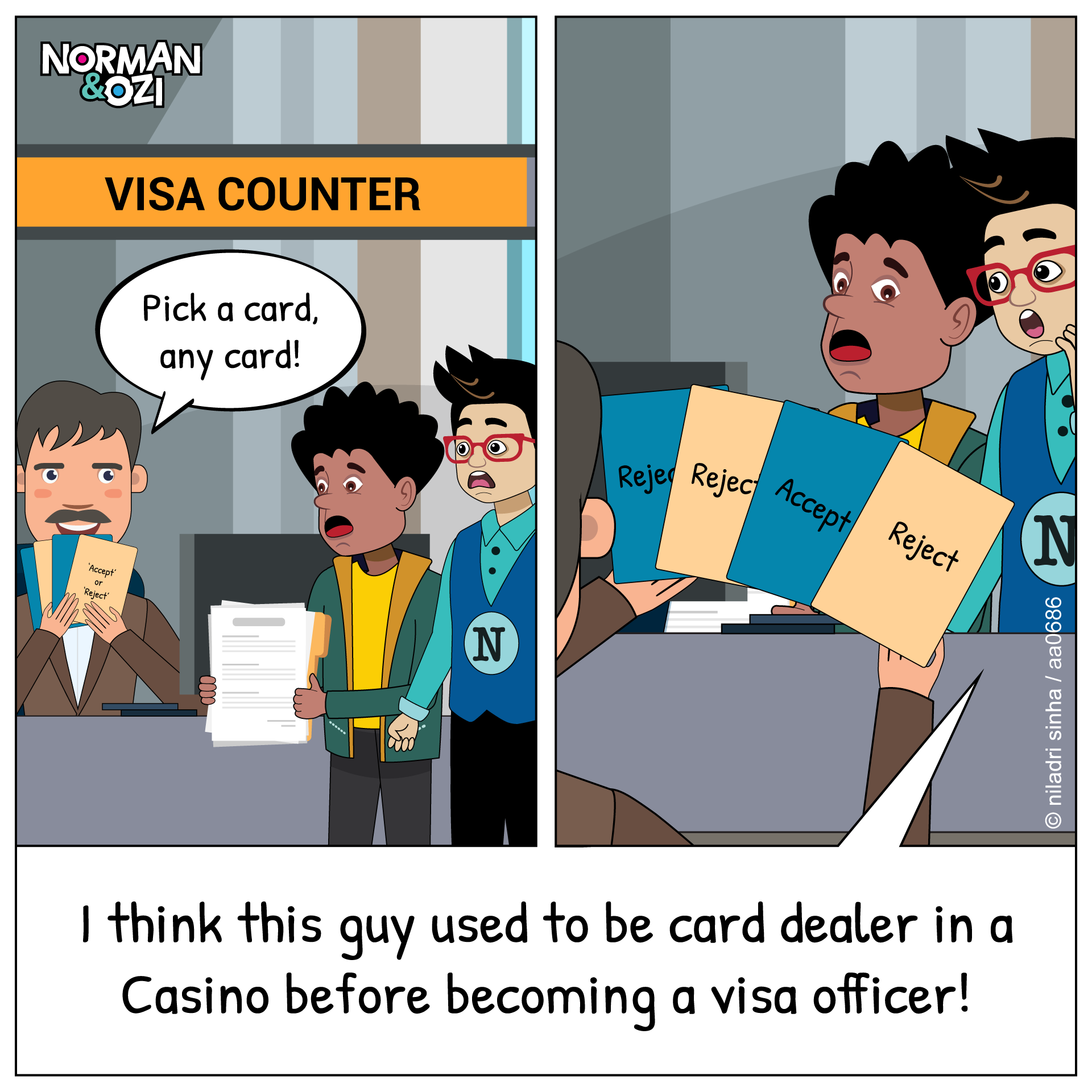 When your Visa status is up for grabs 😂 - Norman and Ozi